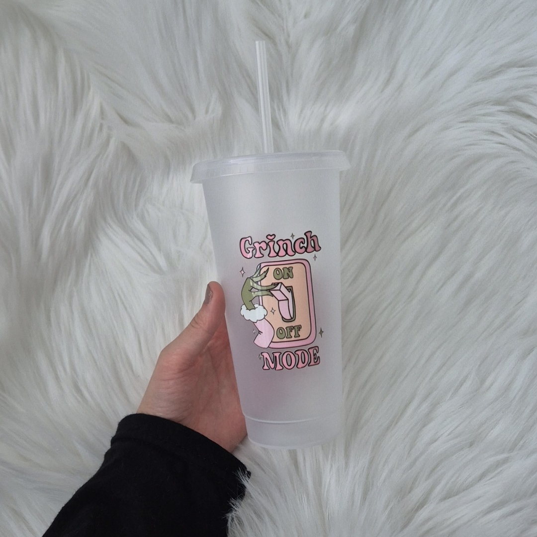 Grinch Mode Cold Cup – Christmas Fun Tumbler For Kids – Pretty Twinkles